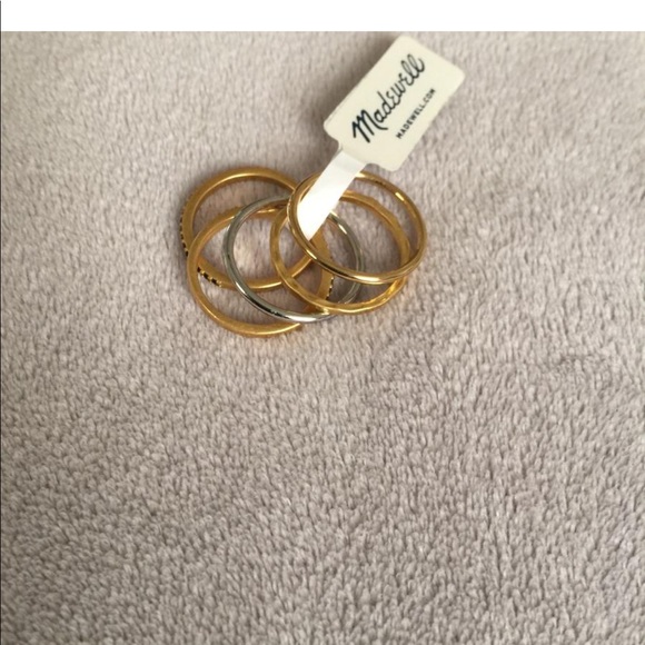 Madewell | Jewelry | Madewell Filament Stacking Ring Set | Poshmark